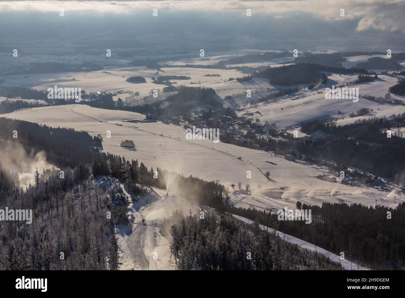 Winter view of Dolni Morava valley, Czech Republic Stock Photo - Alamy