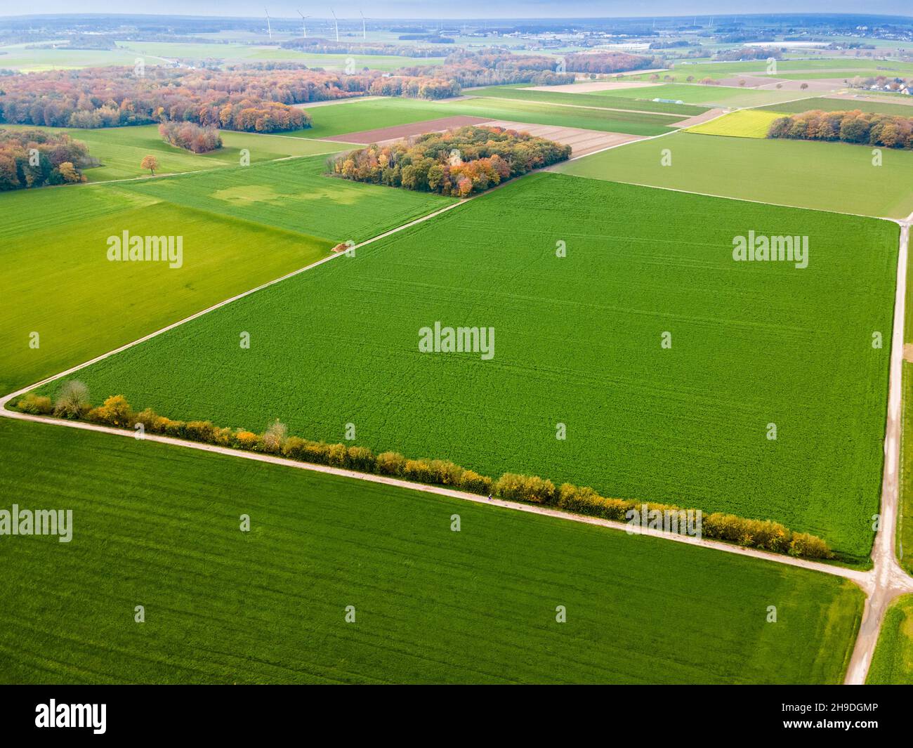 Aerial photo of Farmland. farm fields Stock Photo - Alamy
