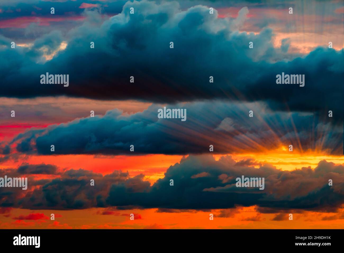 Dark moody storm clouds. Ominous warning Stock Photo - Alamy