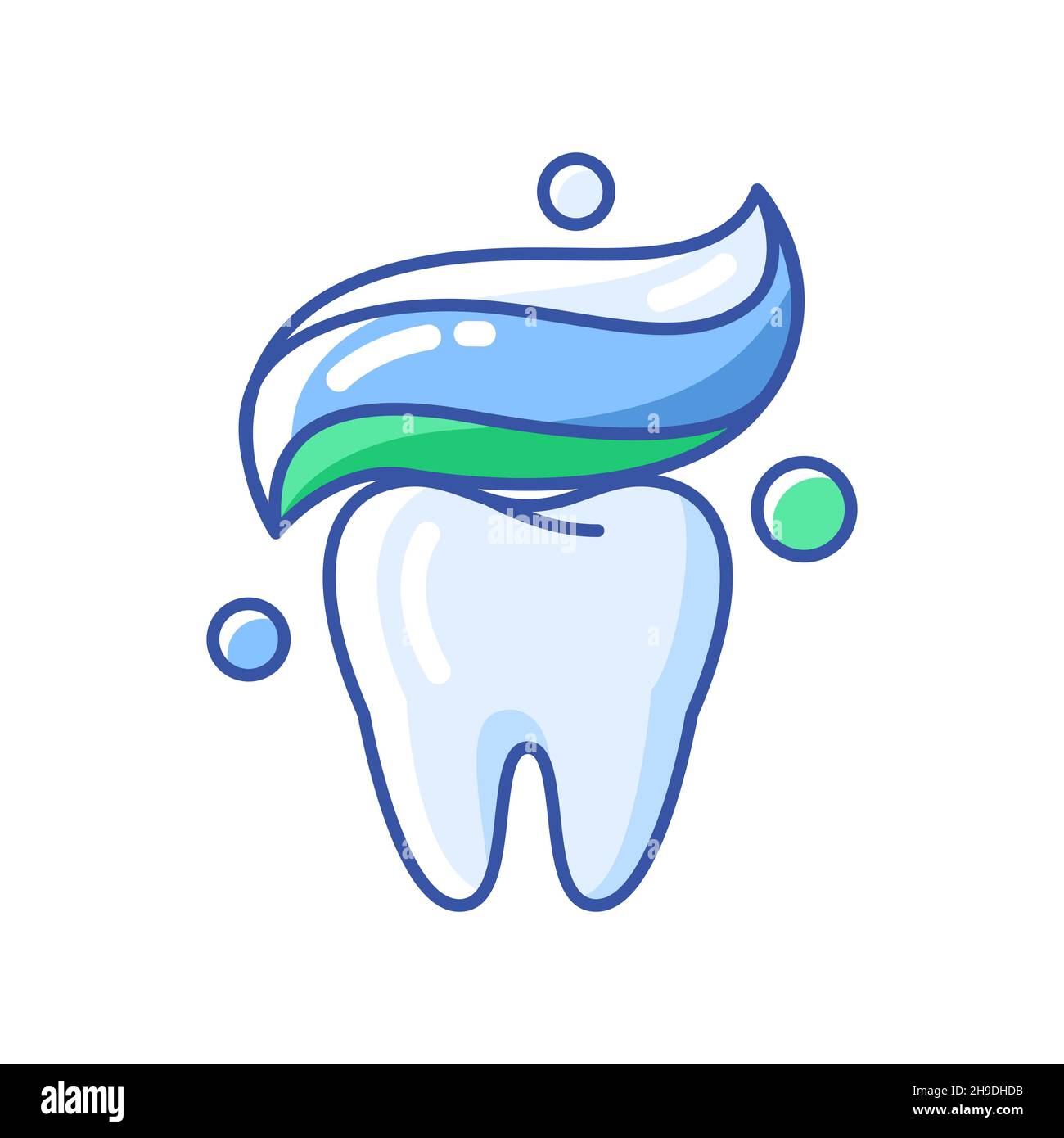 Illustration of teeth cleaning. Dentistry and health care icon ...