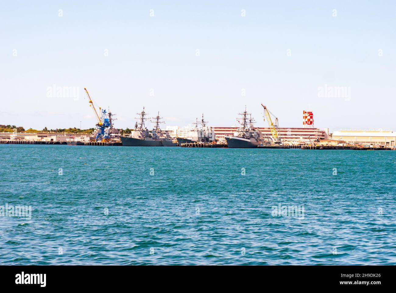 Modern Navy ships docked in Pearl Harbor Stock Photo - Alamy