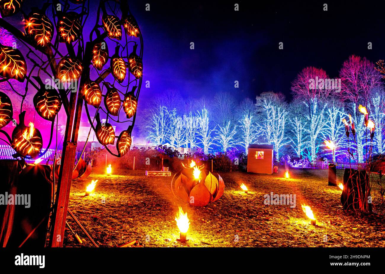 Kenwood Christmas Firegarden Hampstead London UK Stock Photo - Alamy