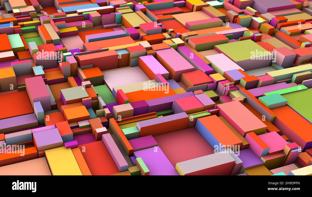 3d render. Abstract colorful background illustration Stock Photo - Alamy