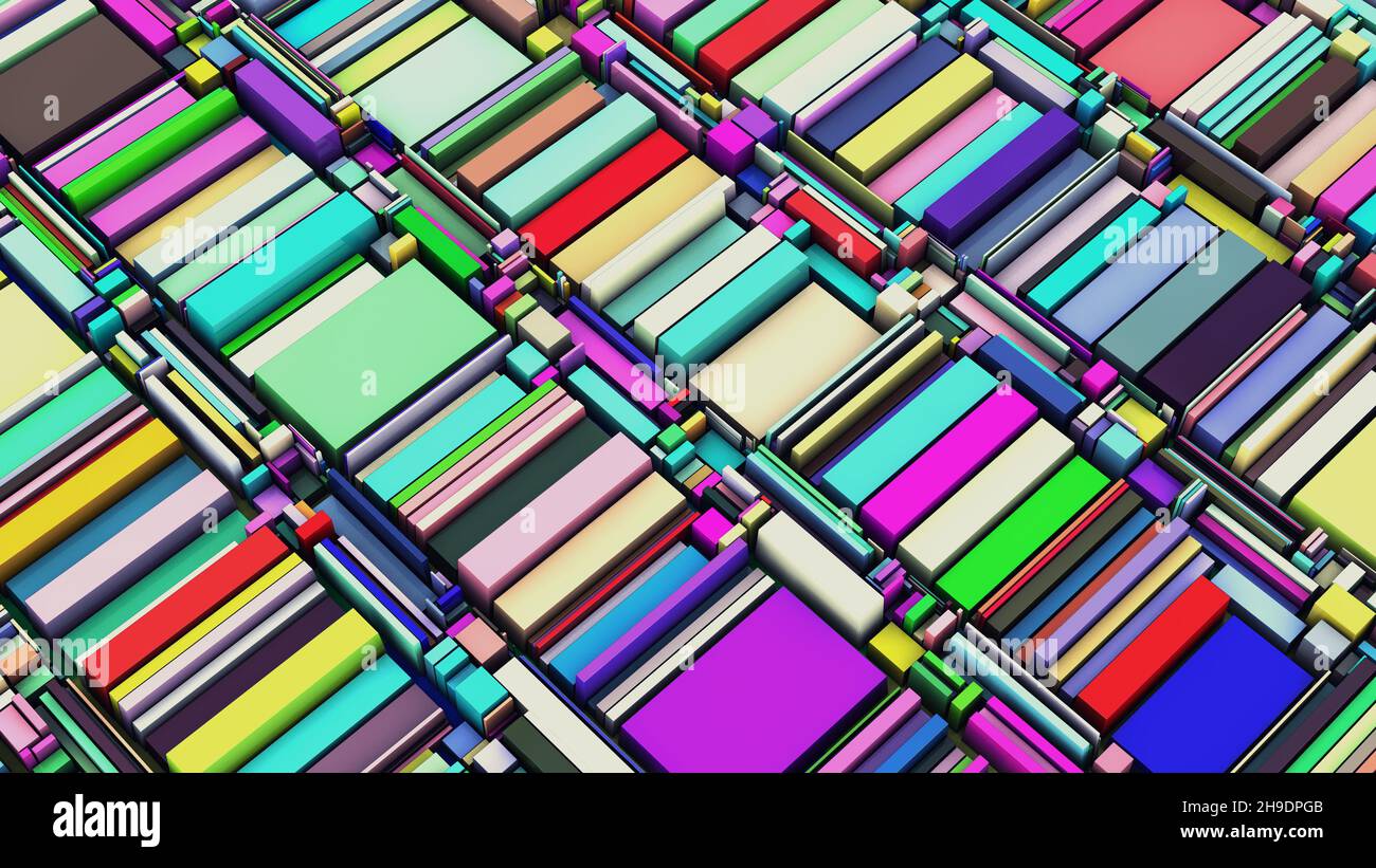 3d render. Abstract colorful background illustration Stock Photo - Alamy