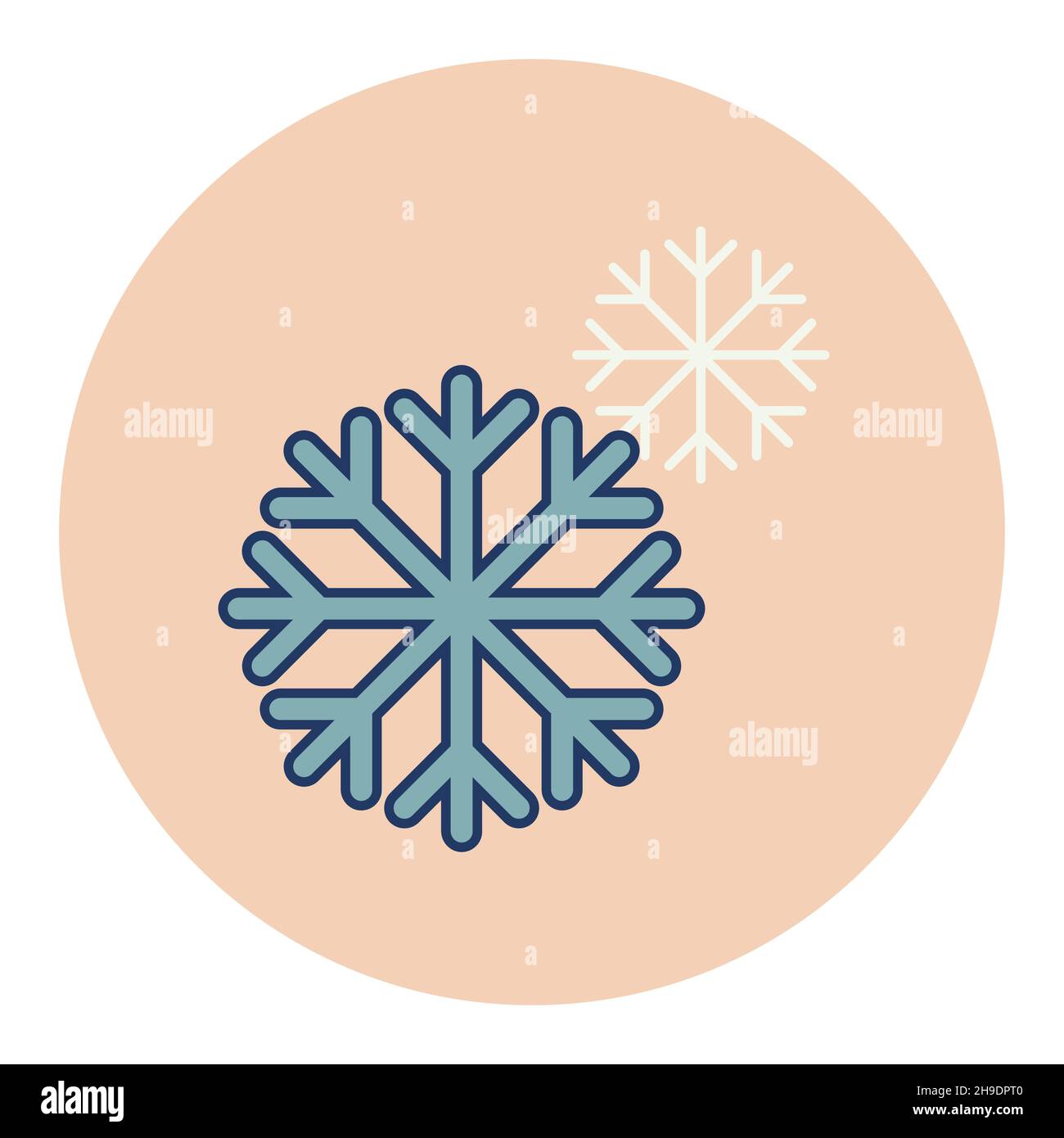 Snowflakes vector isolated icon. Winter sign. Graph symbol for travel ...