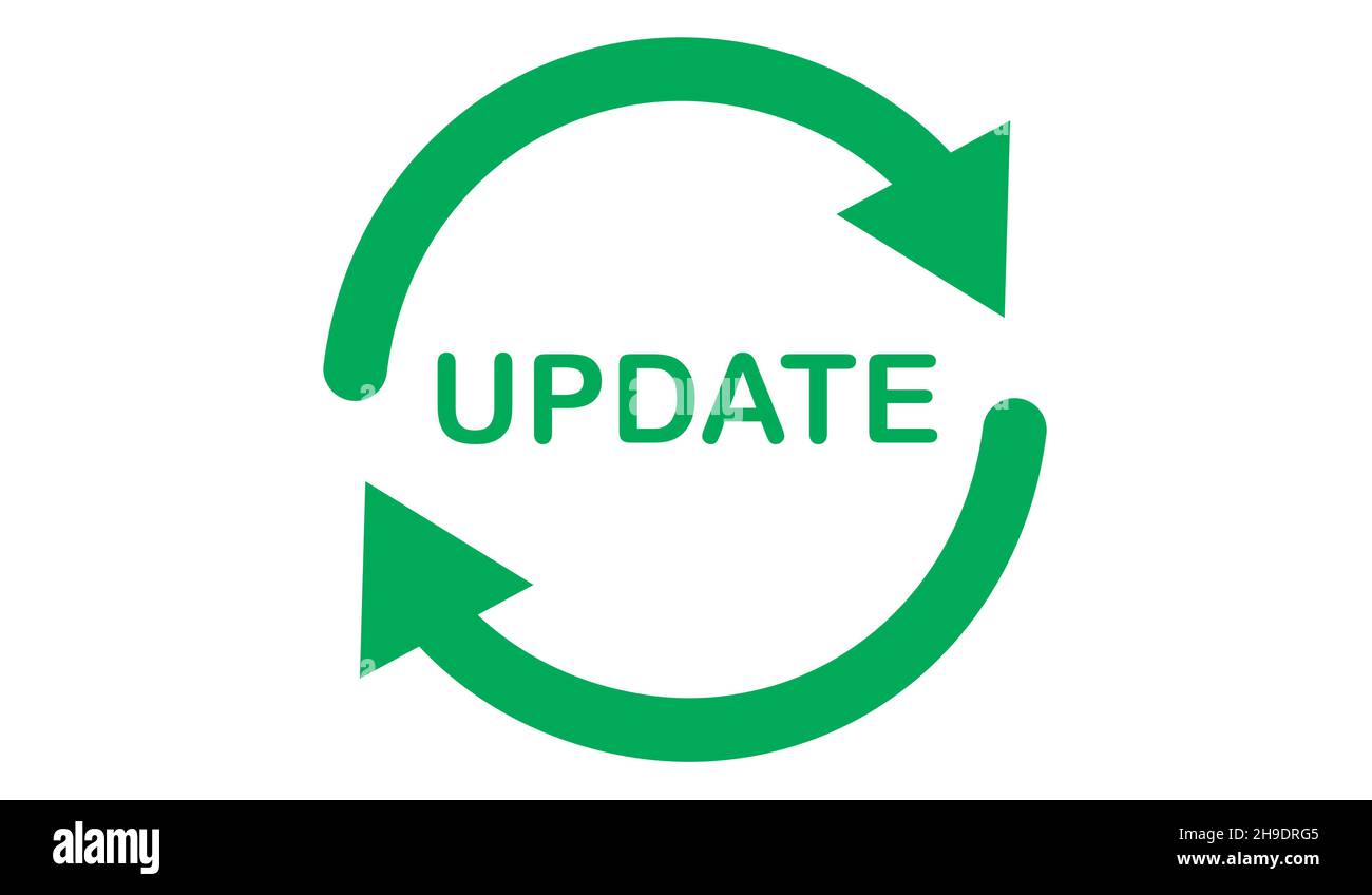 Concept of update on white background Stock Photo - Alamy