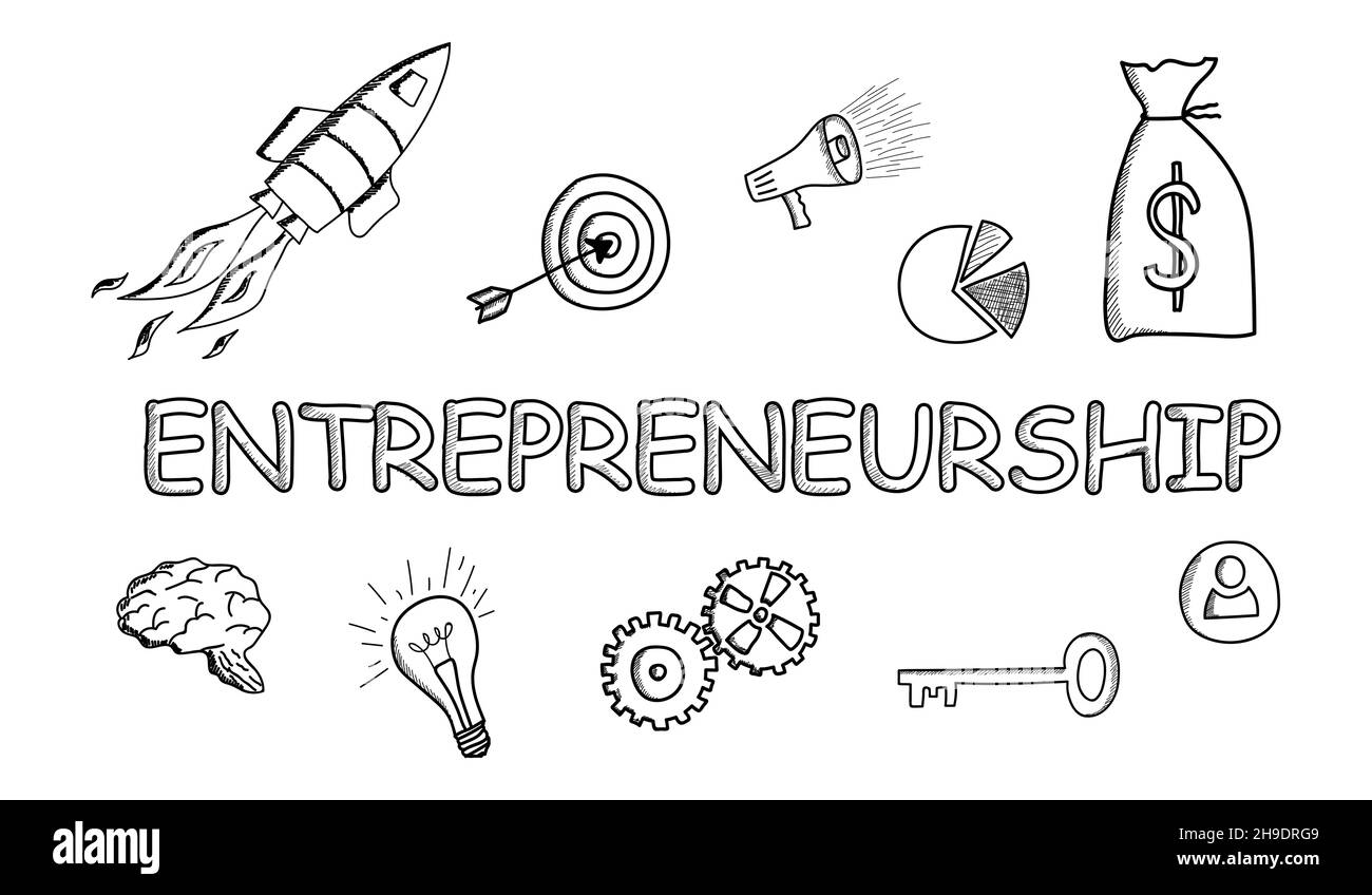 Illustration of an entrepreneurship concept Stock Photo - Alamy
