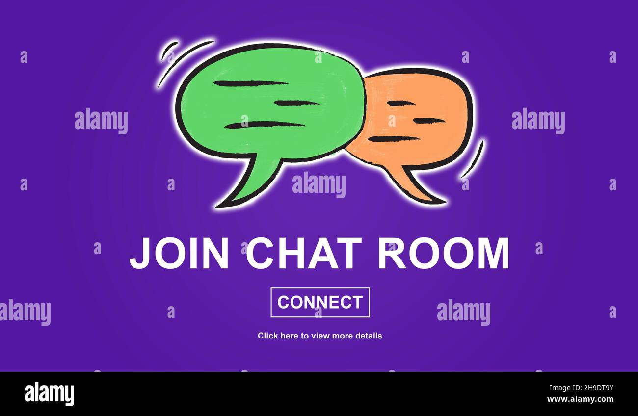 Illustration of a chat room concept Stock Photo - Alamy
