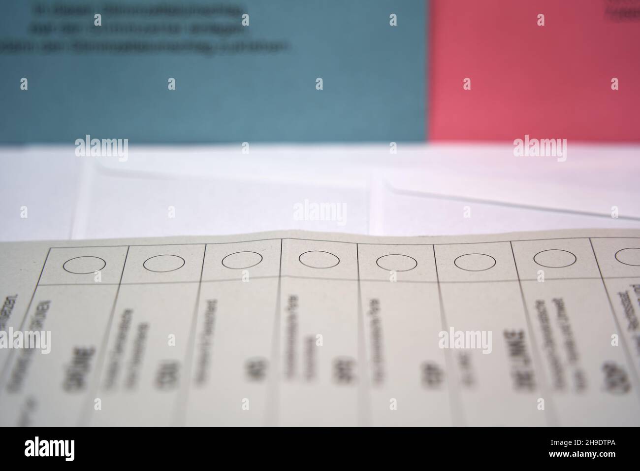 Nurtingen, Germany - March 03, 2021: Ballot papers (Stimmzettel ...