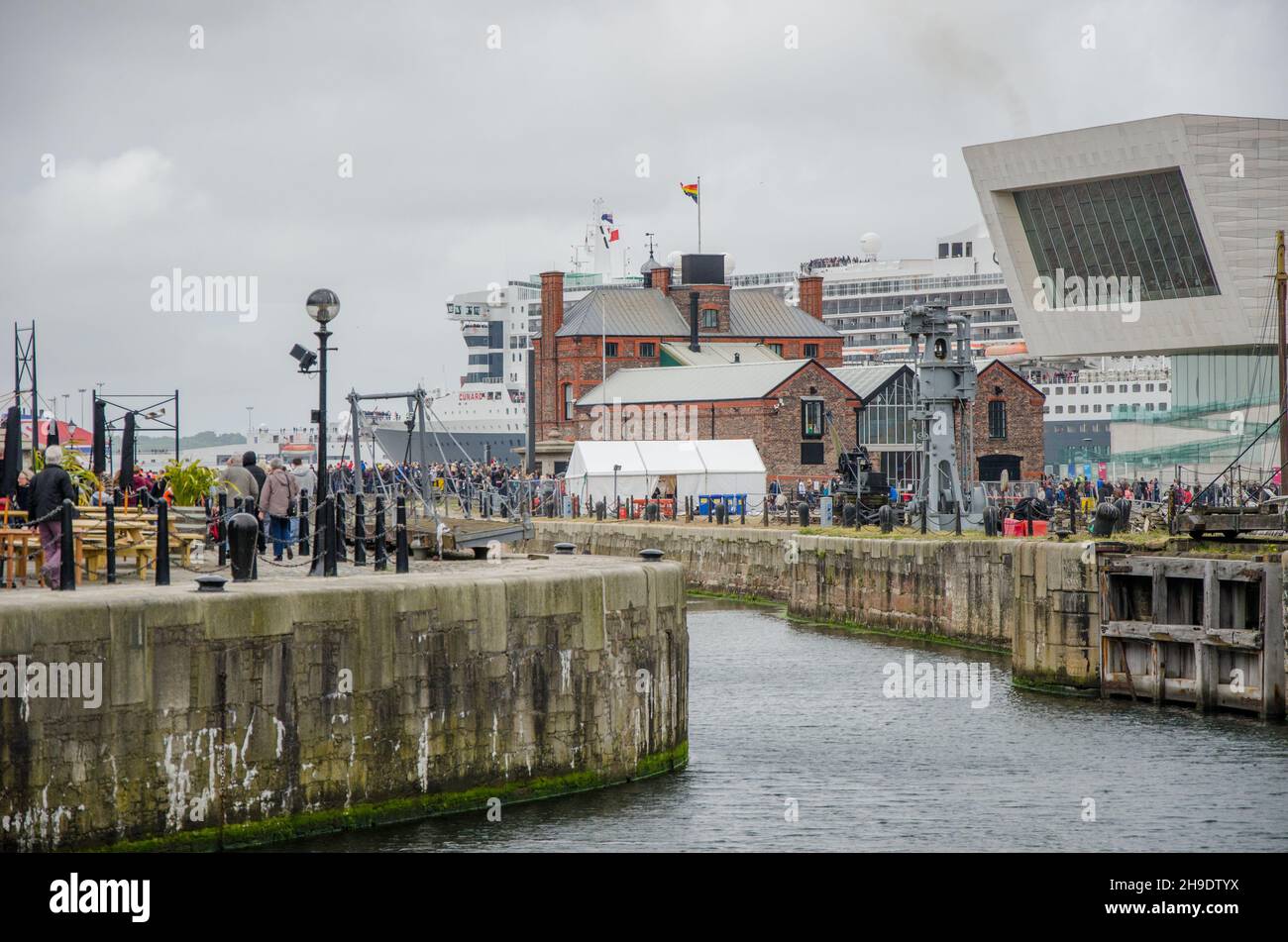 3 Ships at Liverpool docks Stock Photo - Alamy