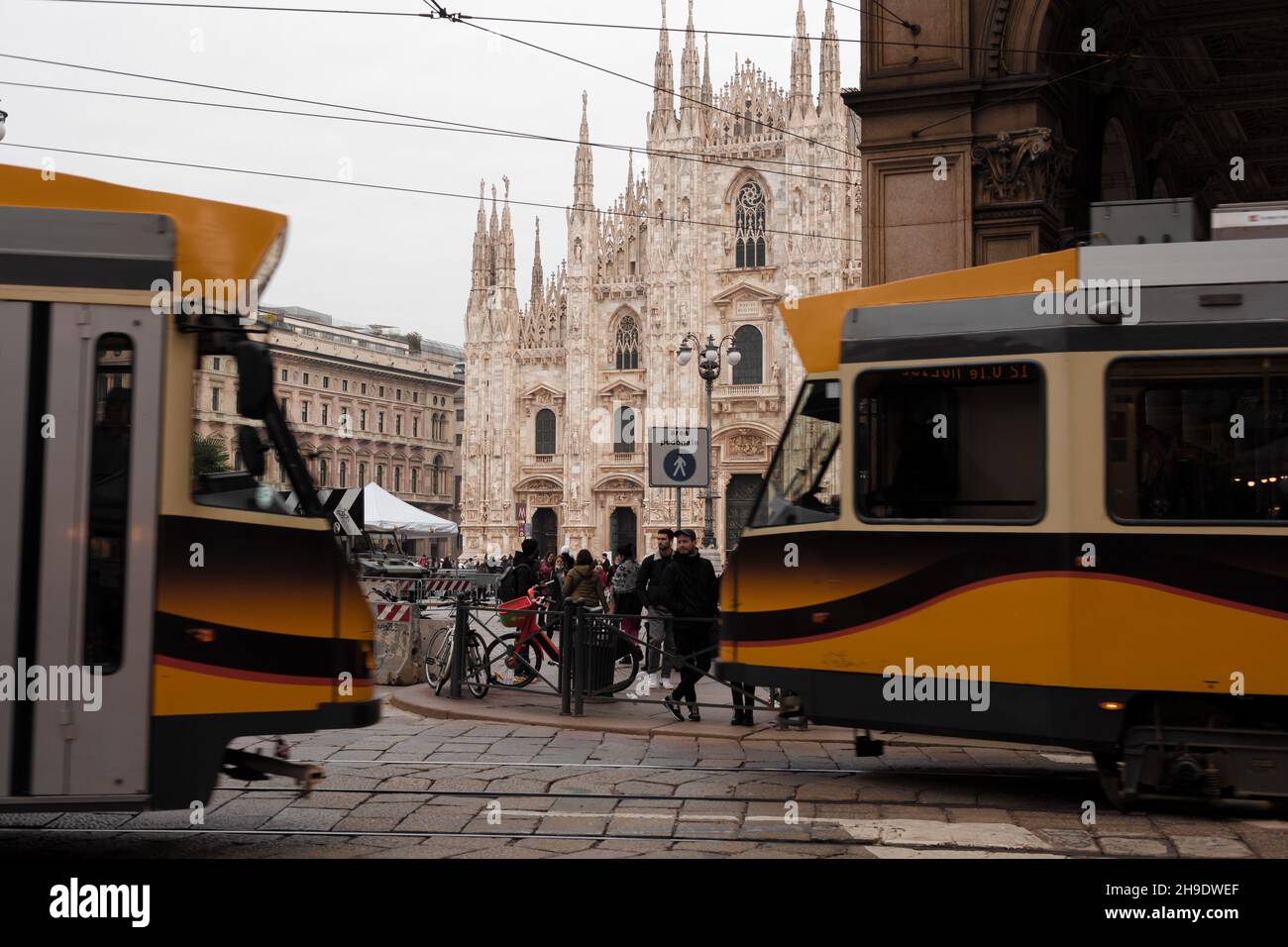 Old trams milan hi-res stock photography and images - Alamy