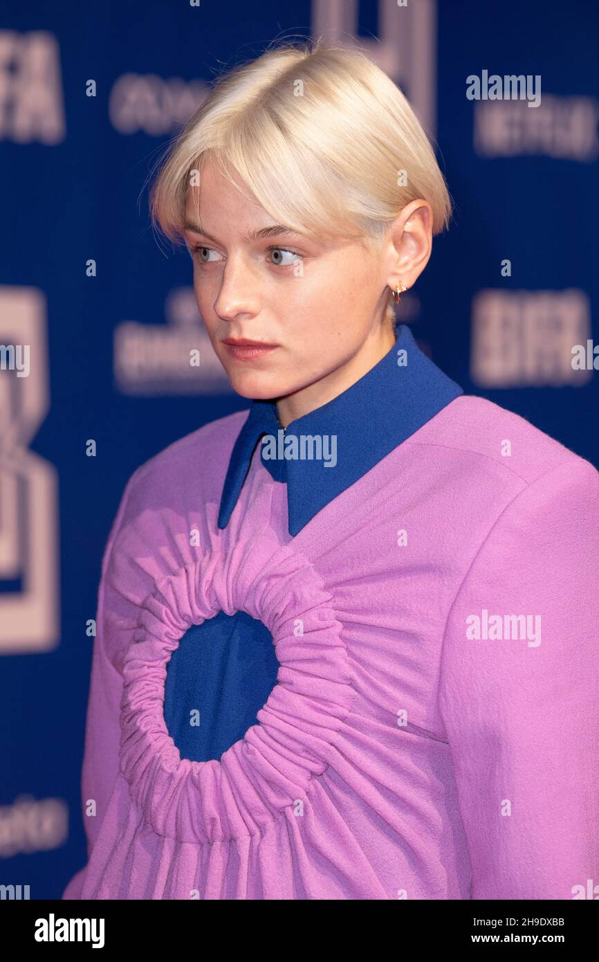 LONDON, ENGLAND - 05 DEC 2021: Emma Corrin attends the 24th British ...