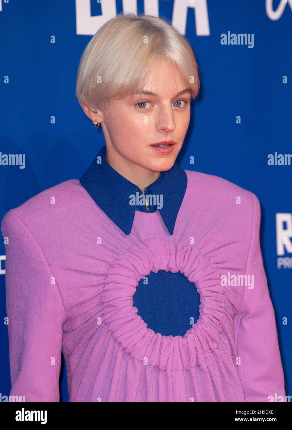LONDON, ENGLAND - 05 DEC 2021: Emma Corrin attends the 24th British ...