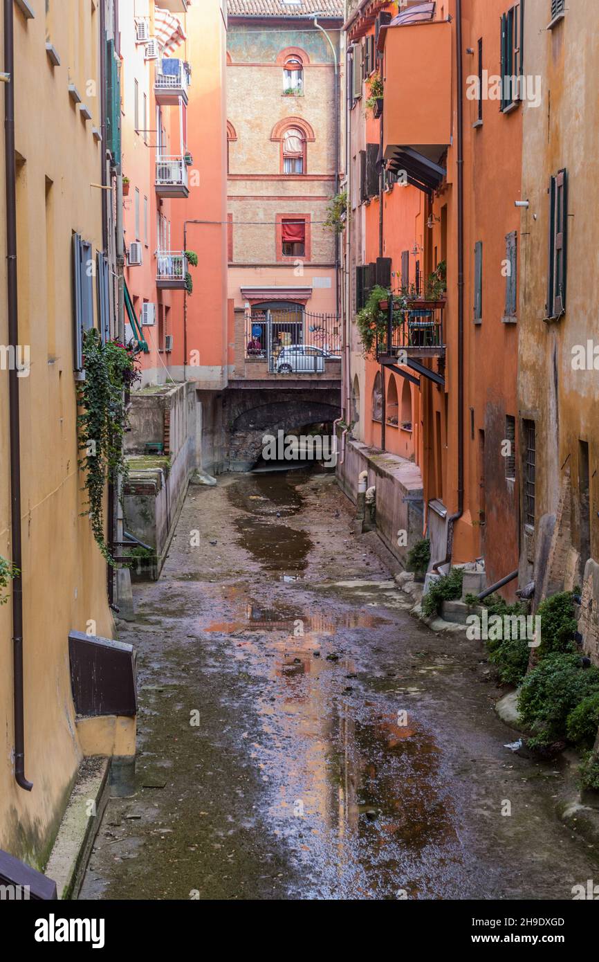 Water canal in Bologna, Italy Stock Photo - Alamy