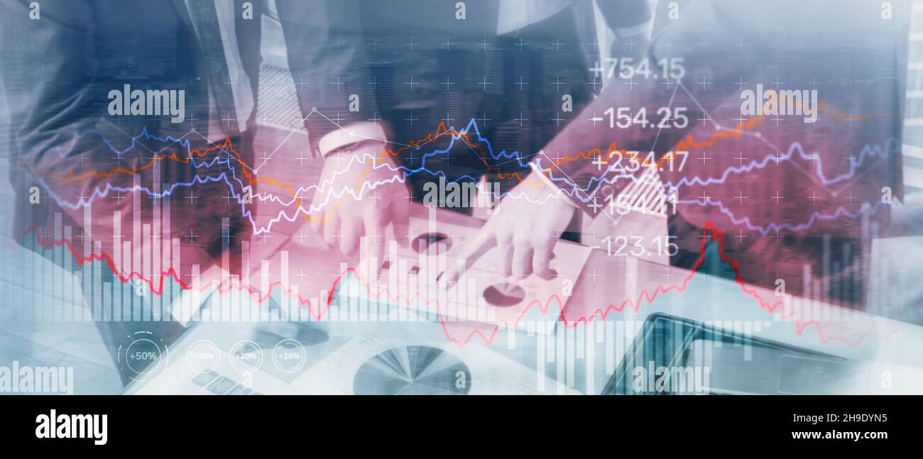 Business Graph Stock Market chart Stock Photo - Alamy
