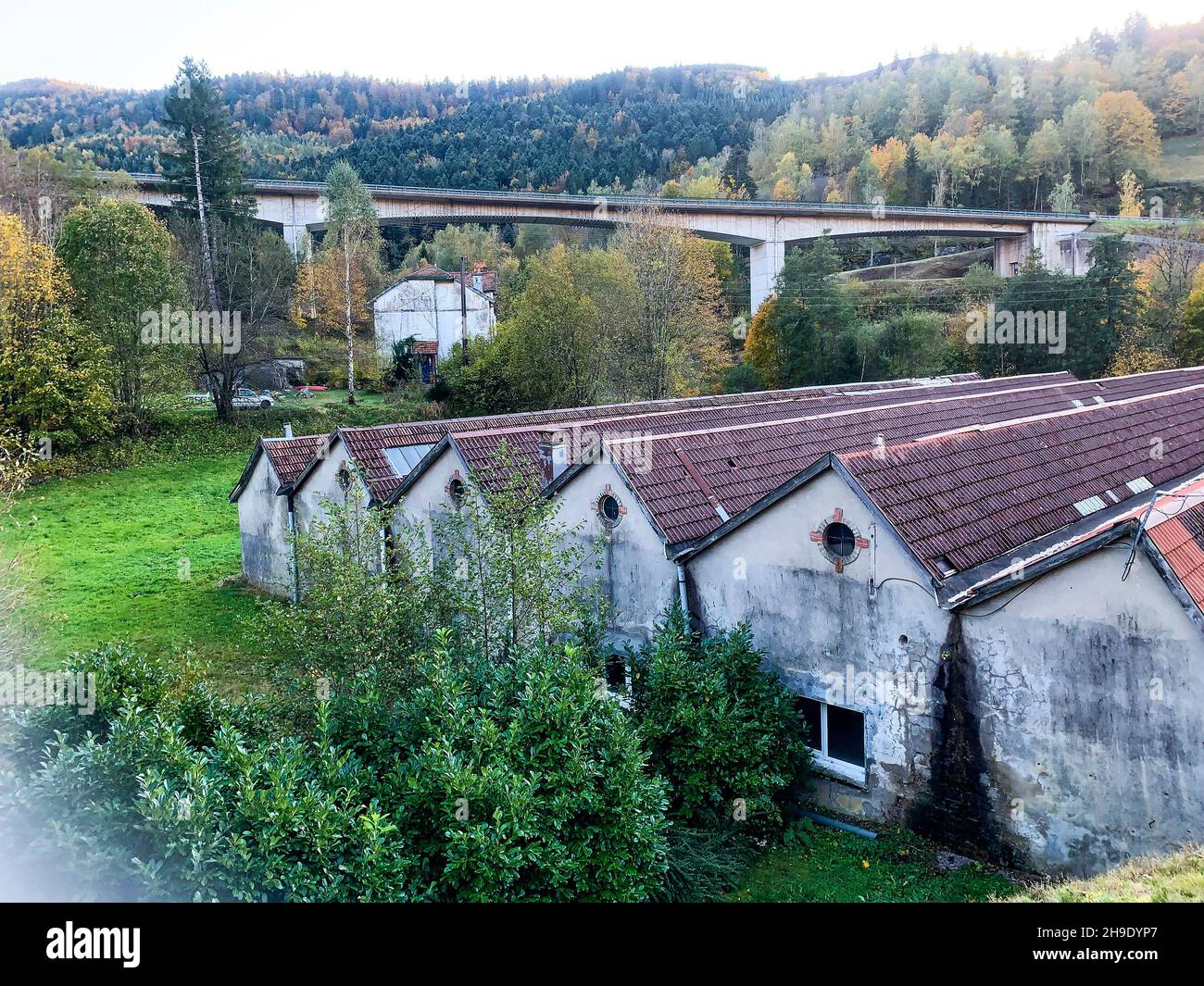 Abandoned factory, Bussang, Vosges department, Grand Est Region ...