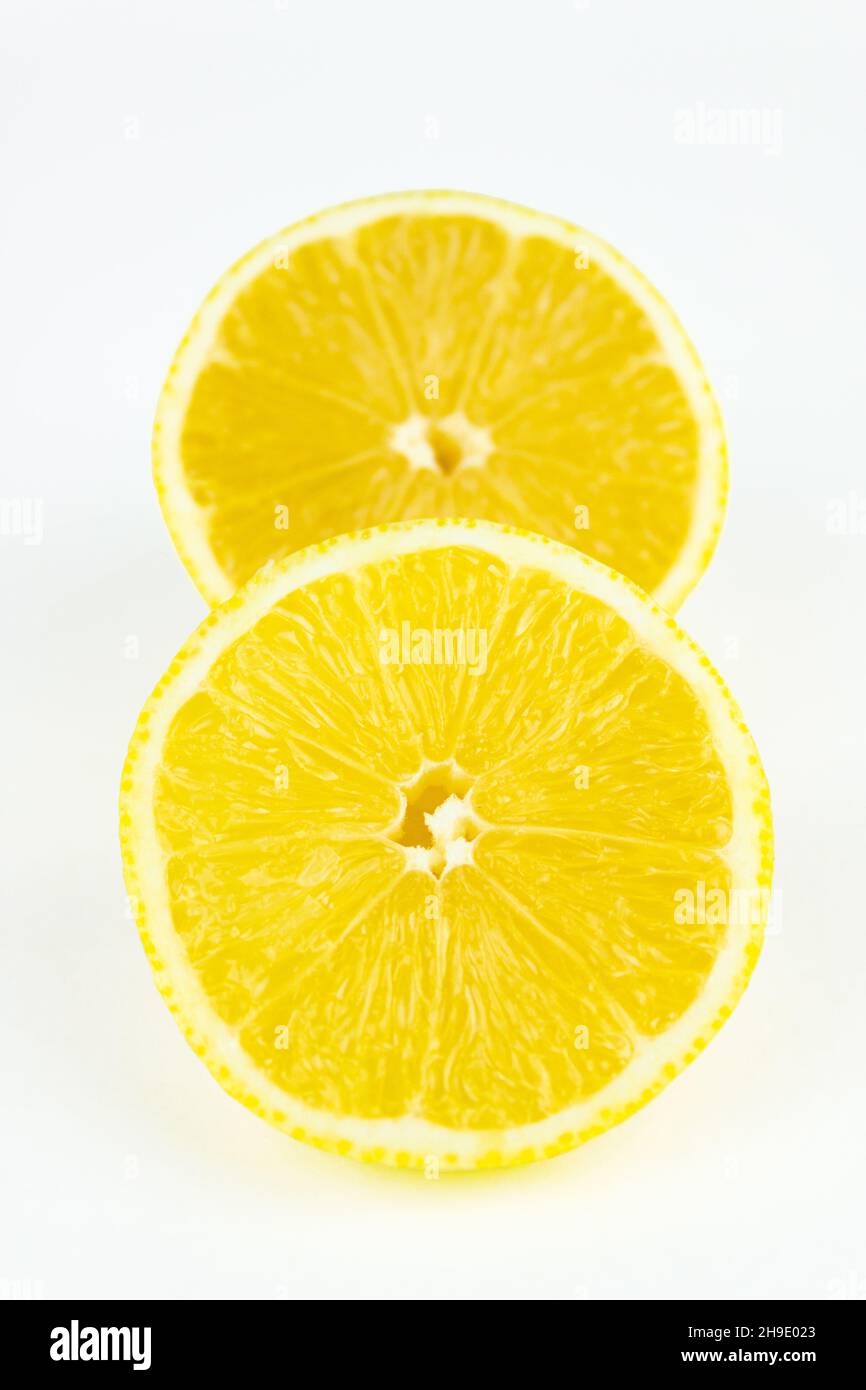Creative layout made of lemon, half of lemon, slide, piece. Creative ...