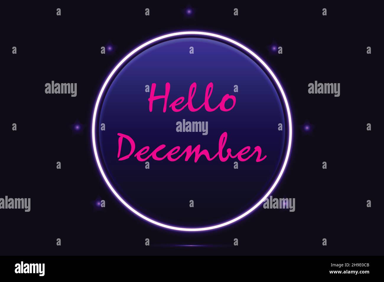 Creative Hello December Vector Design. Modern vector Design for welcome ...