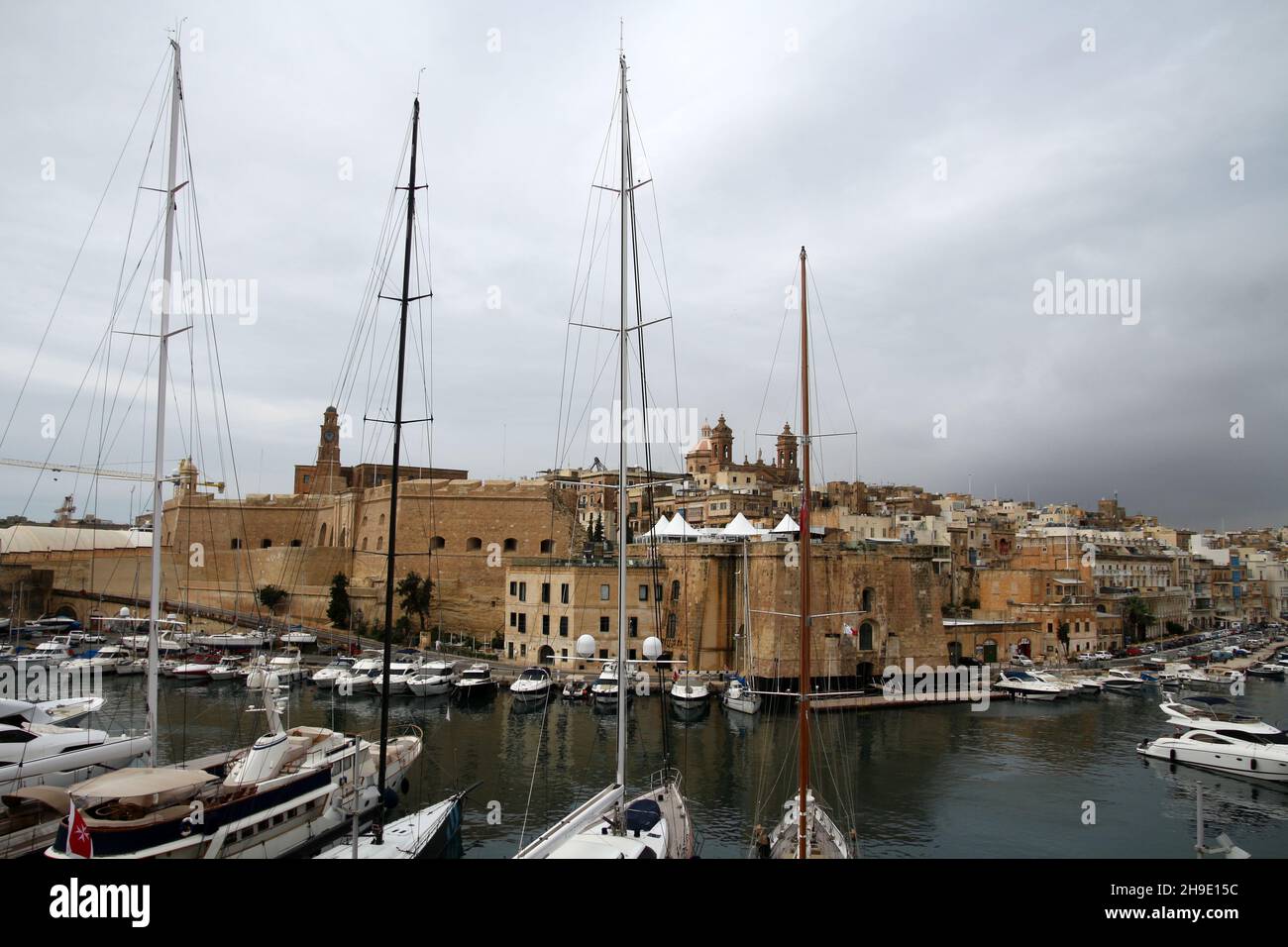 View of the port of Valletta, Malta Stock Photo - Alamy
