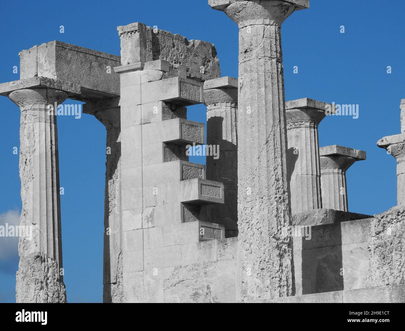 Temple of Aphaea or Aphaia in Aegina Island, Greece Stock Photo - Alamy