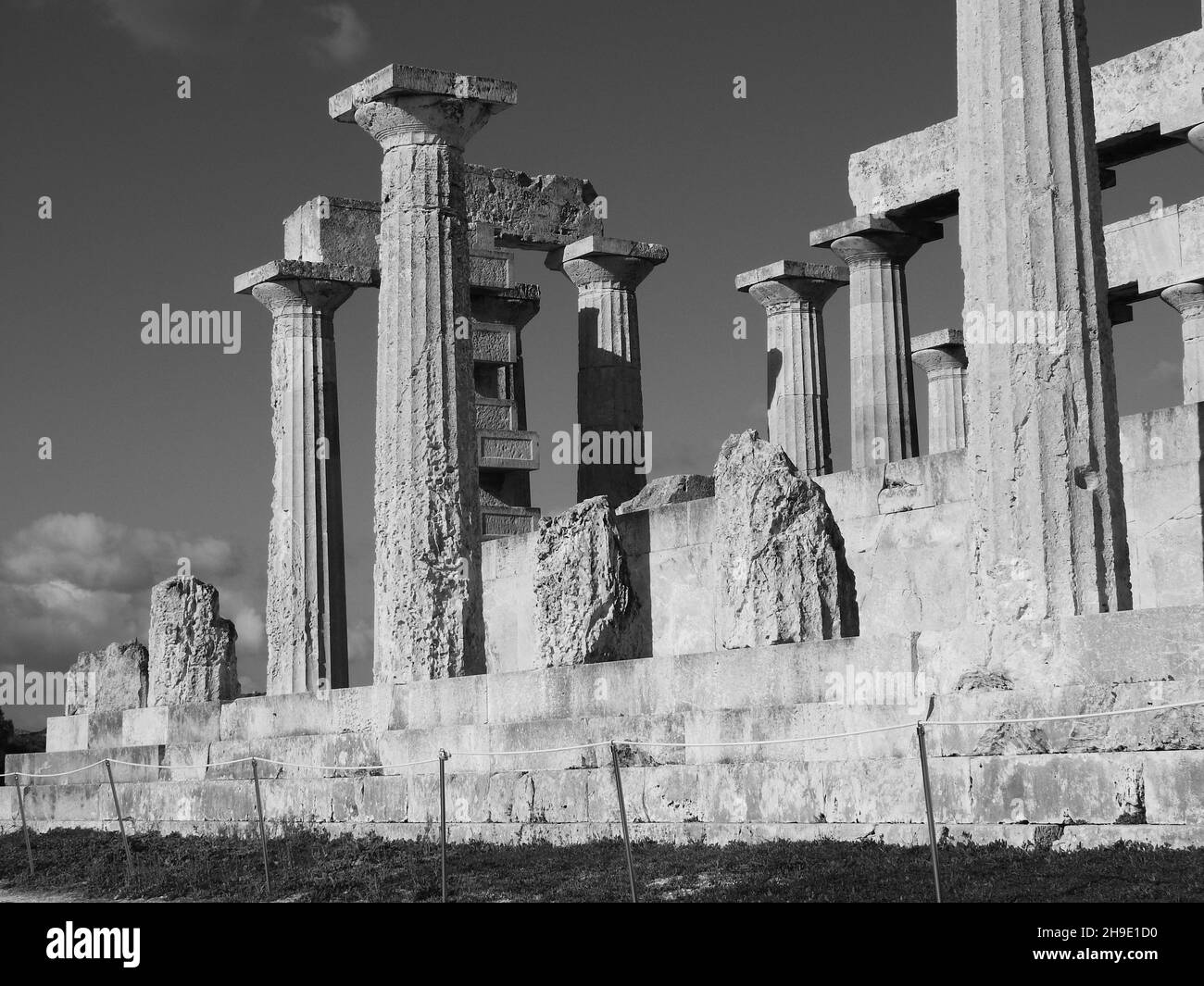 Temple of Aphaea or Aphaia in Aegina Island, Greece Stock Photo - Alamy