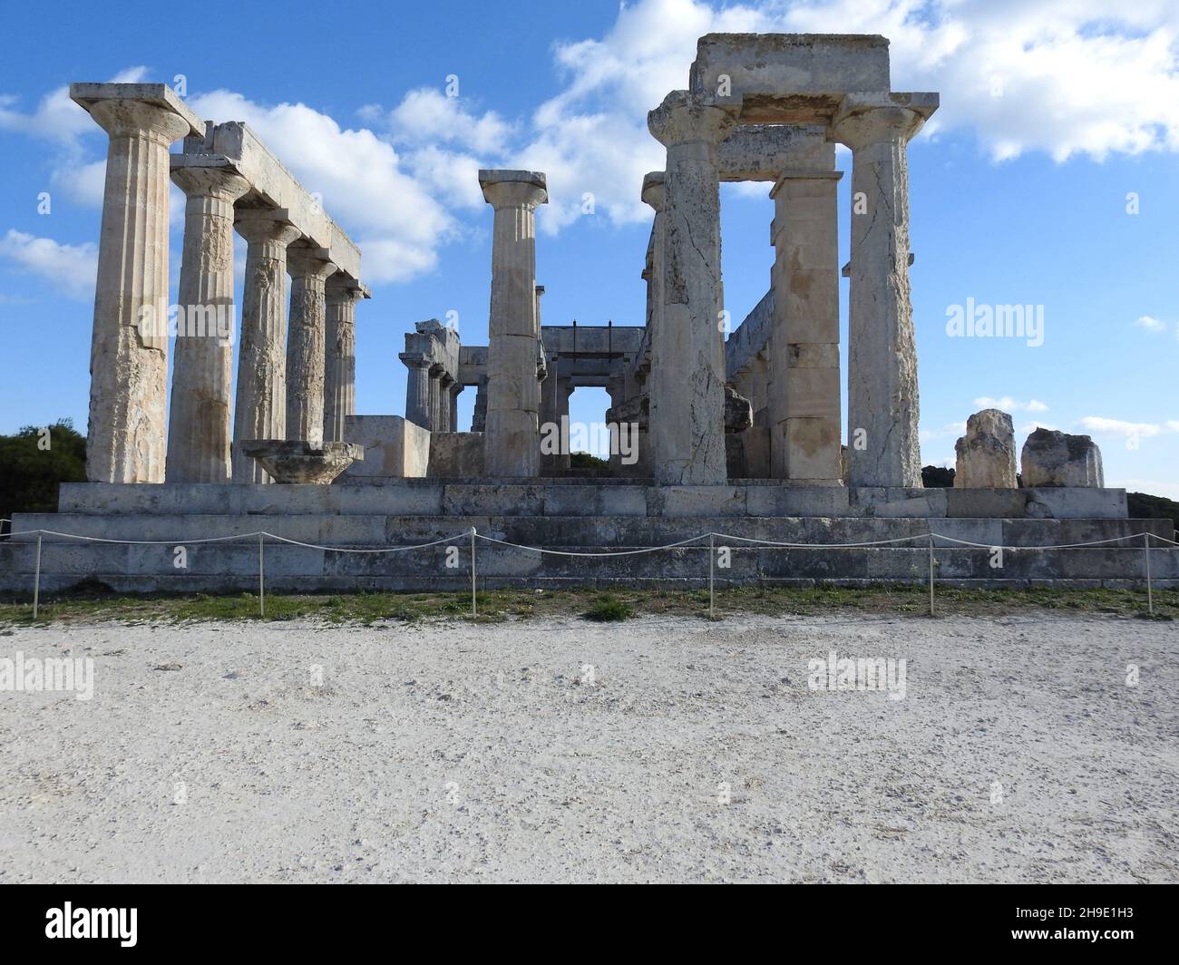 Temple of Aphaea or Aphaia in Aegina Island, Greece Stock Photo - Alamy