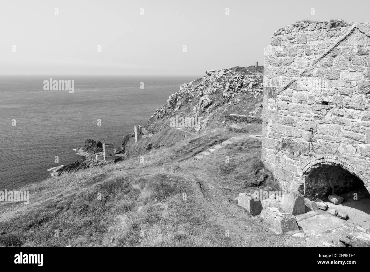 The Crowns engine houses at Botallack mine in Cornwall Stock Photo - Alamy