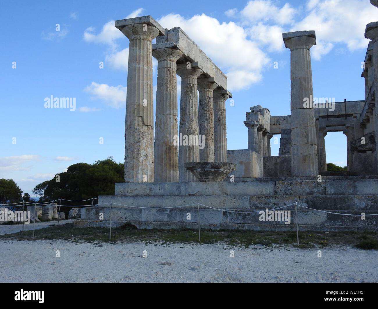 Temple of Aphaea or Aphaia in Aegina Island, Greece Stock Photo - Alamy