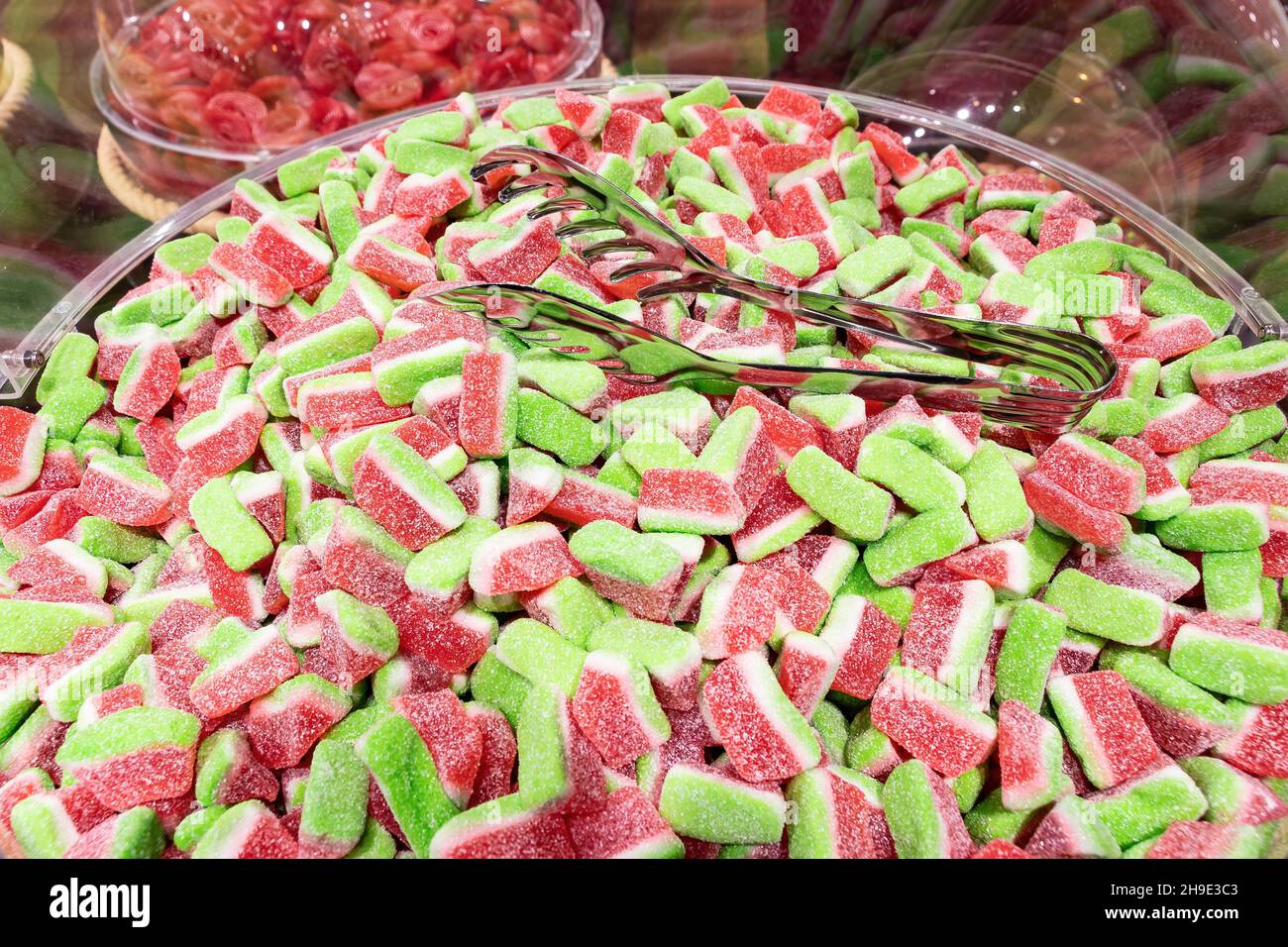 Sale by weight of sugary gummies Stock Photo - Alamy