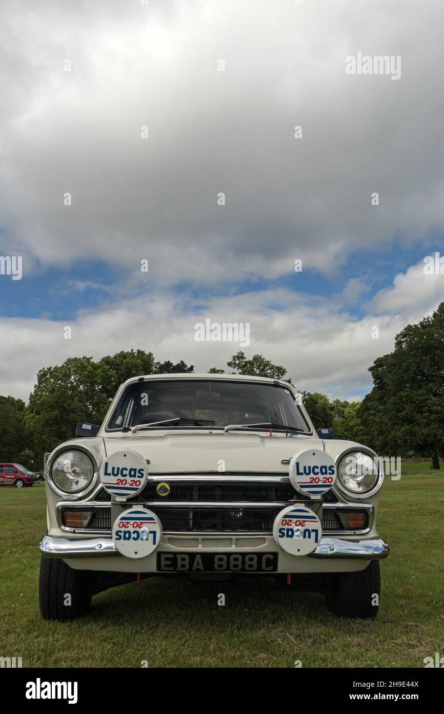 Ford Cortina Mark 1 Lotus rally car. Burnley Classic Vehicle Show 2021 ...