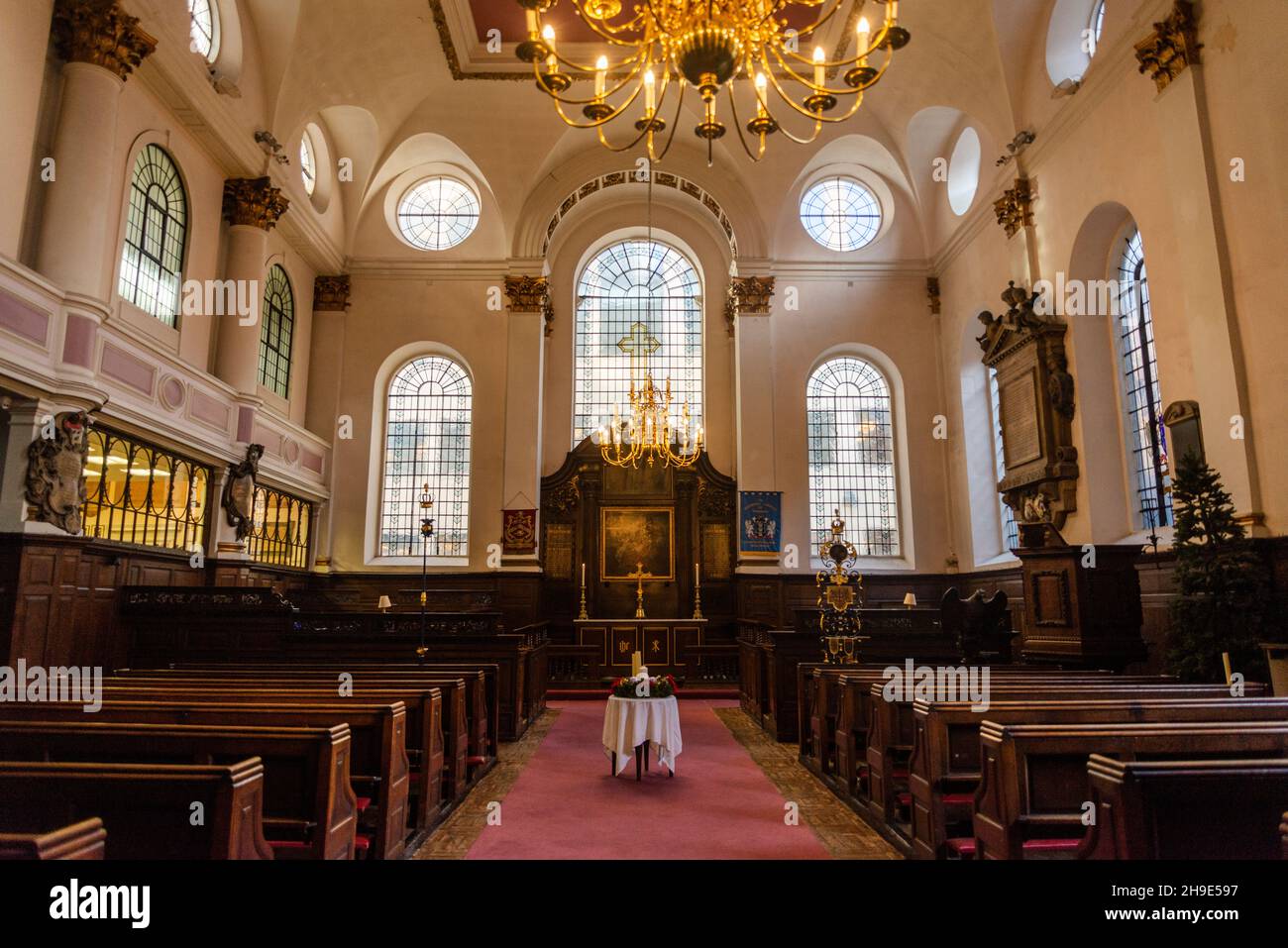 Interior of The Guild Church of St. Margaret Pattens, a Christopher ...