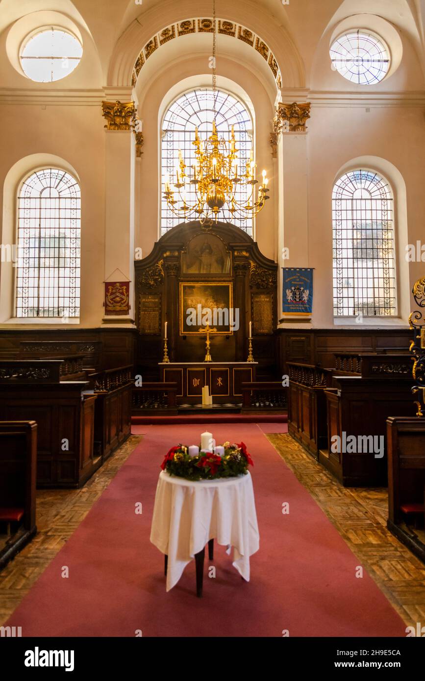 Interior of The Guild Church of St. Margaret Pattens, a Christopher ...