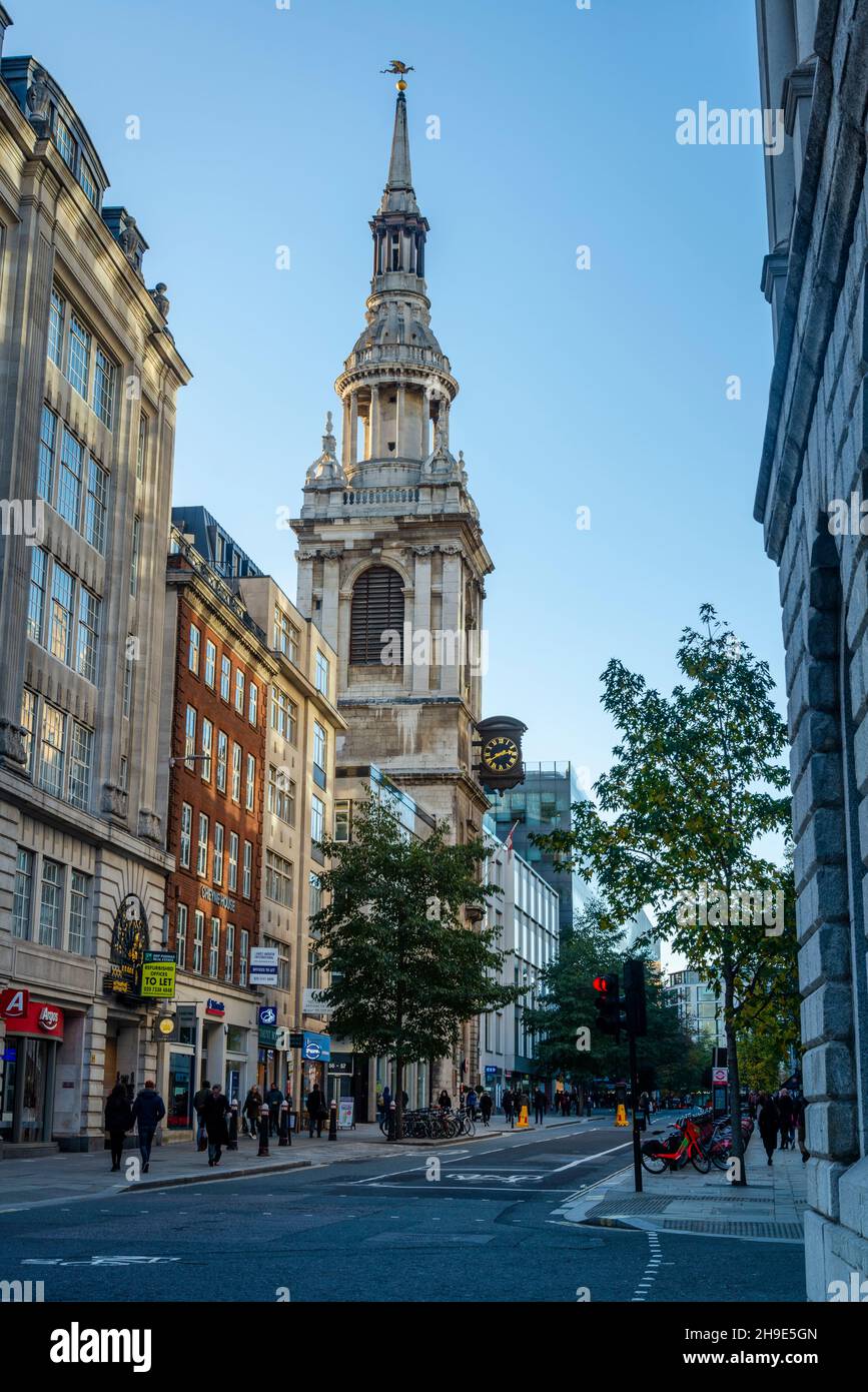 St Mary-le-Bow church built by Christopher Wren in the 17th century ...