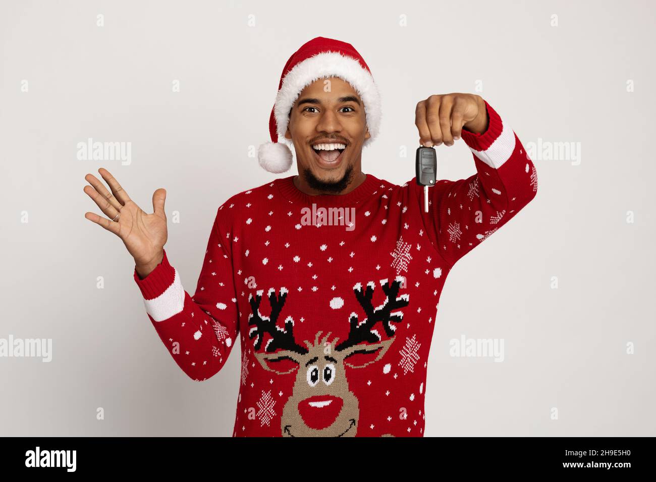 Santa claus holding key christmas hi-res stock photography and images ...