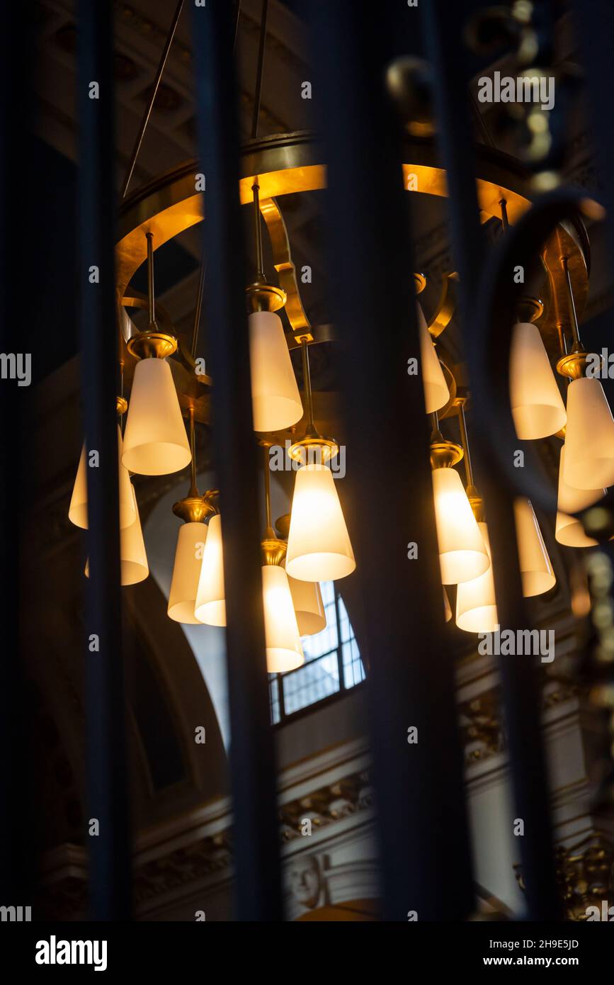 Interior detail in St Mary-le-Bow church built by Christopher Wren in ...