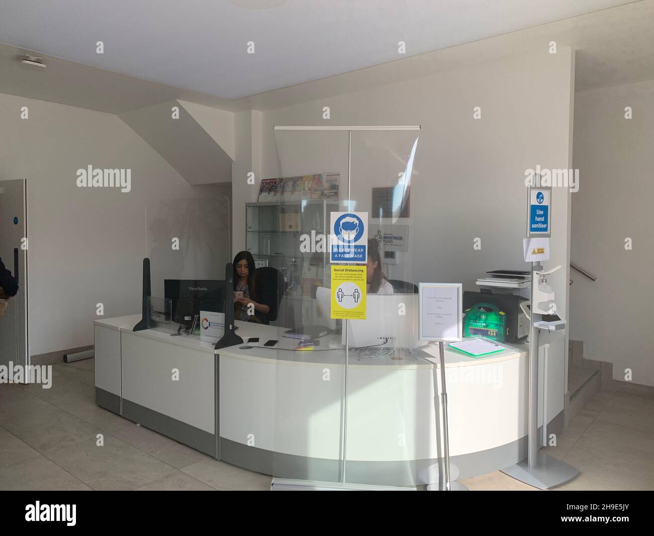 reception at the Sikh temple James Mill Road Northampton UK desk ...