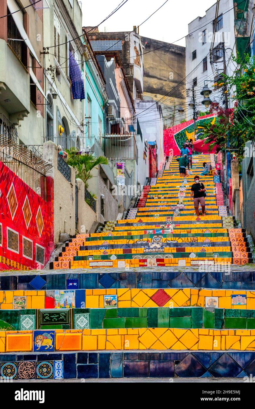 Selaron Steps, Rio de Janeiro, Brazil Stock Photo - Alamy