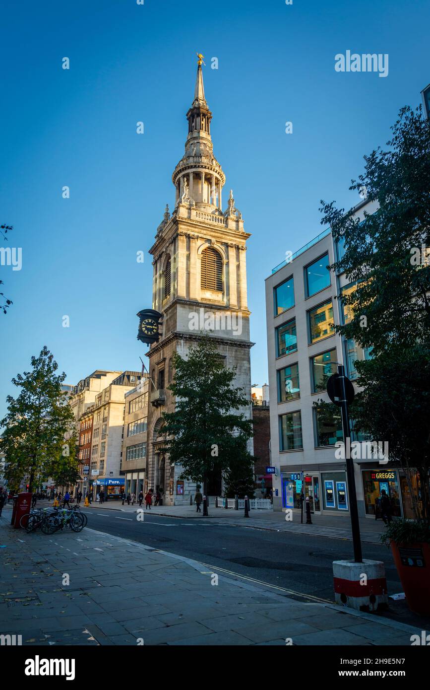 St Mary-le-Bow church built by Christopher Wren in the 17th century ...