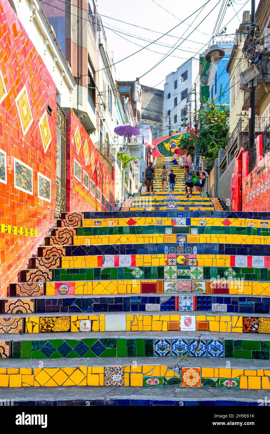 Selaron Steps, Rio de Janeiro, Brazil Stock Photo - Alamy