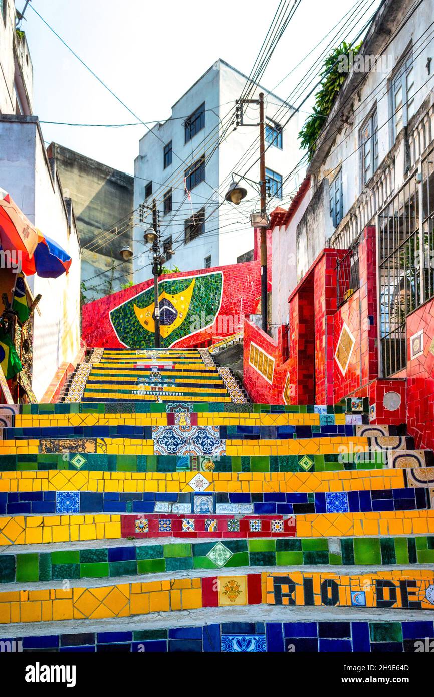 Selaron Steps, Rio de Janeiro, Brazil Stock Photo - Alamy