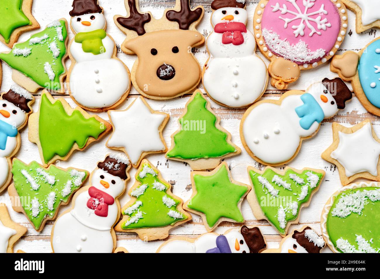 Christmas sugar cookies background Stock Photo - Alamy