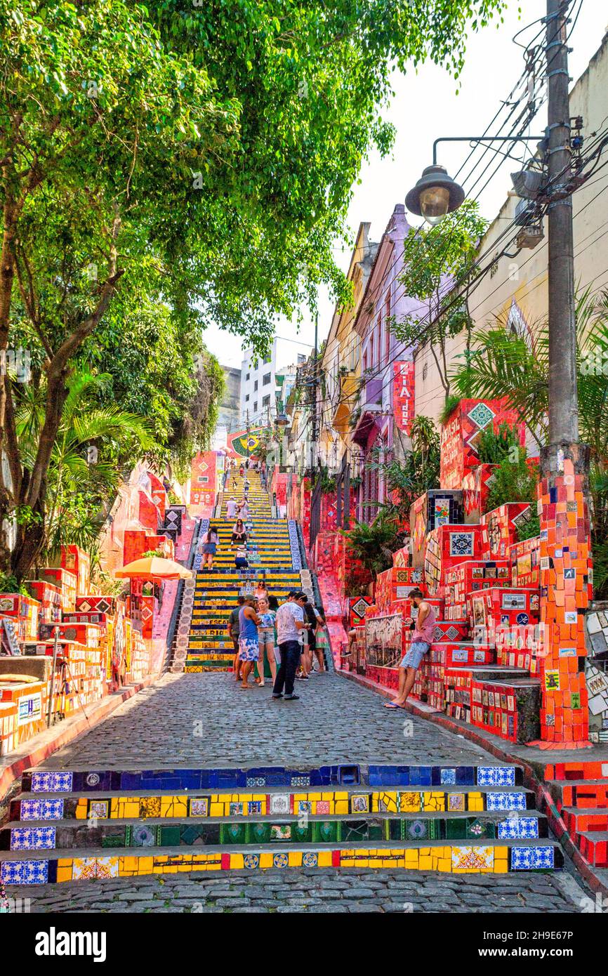 Selaron Steps, Rio de Janeiro, Brazil Stock Photo - Alamy