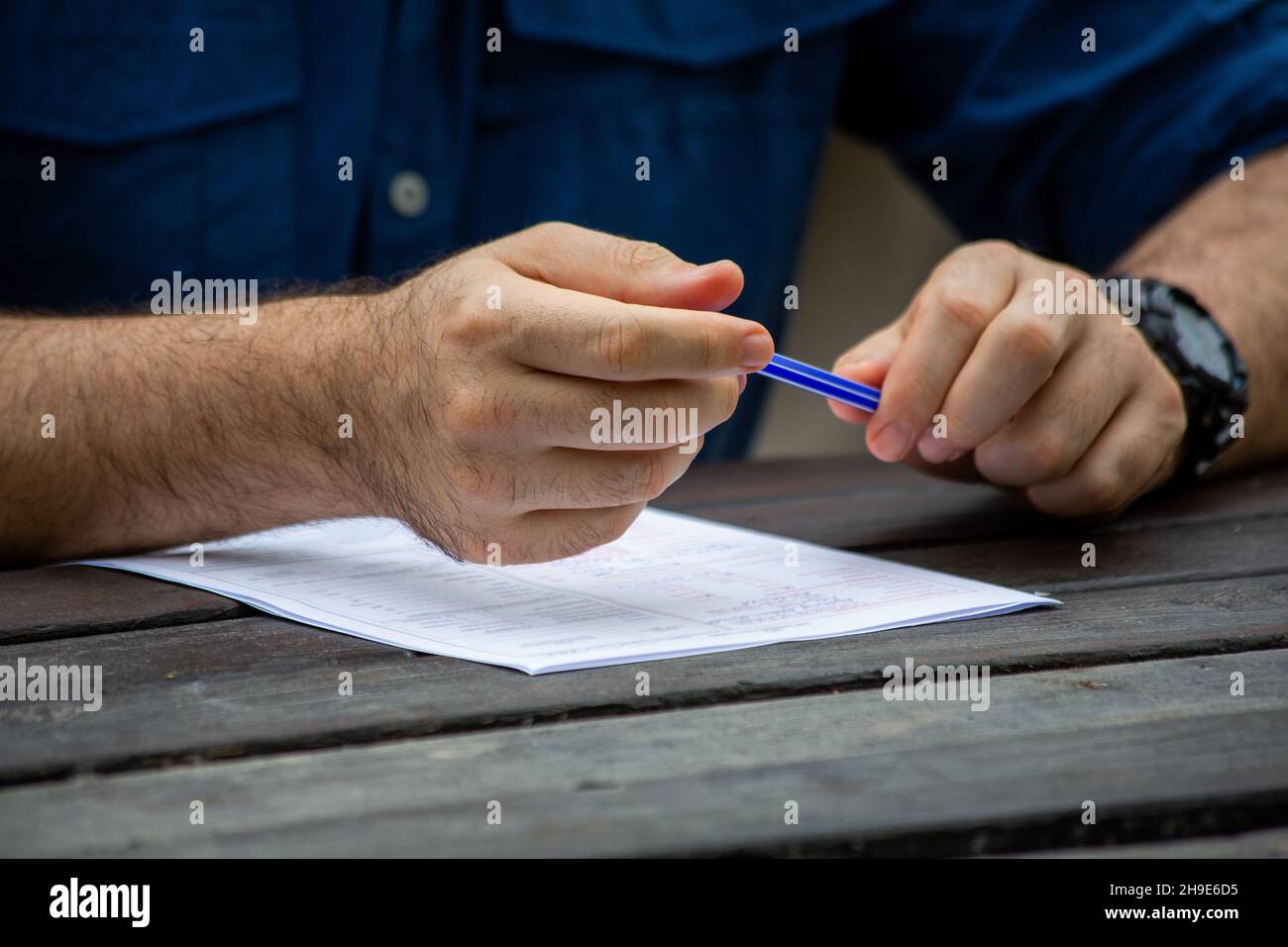 Young male financial manager hi-res stock photography and images - Alamy