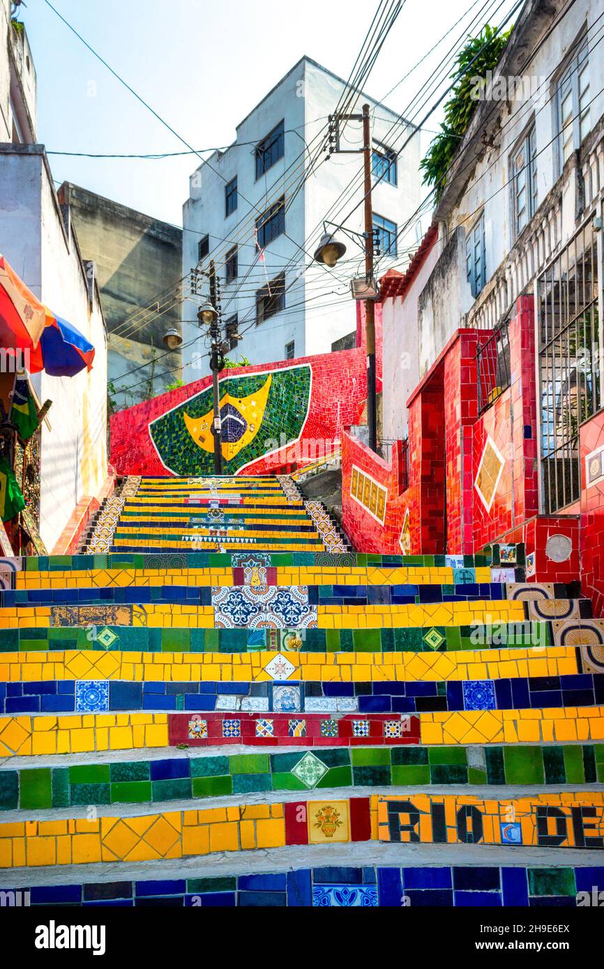 Selaron Steps, Rio de Janeiro, Brazil Stock Photo - Alamy