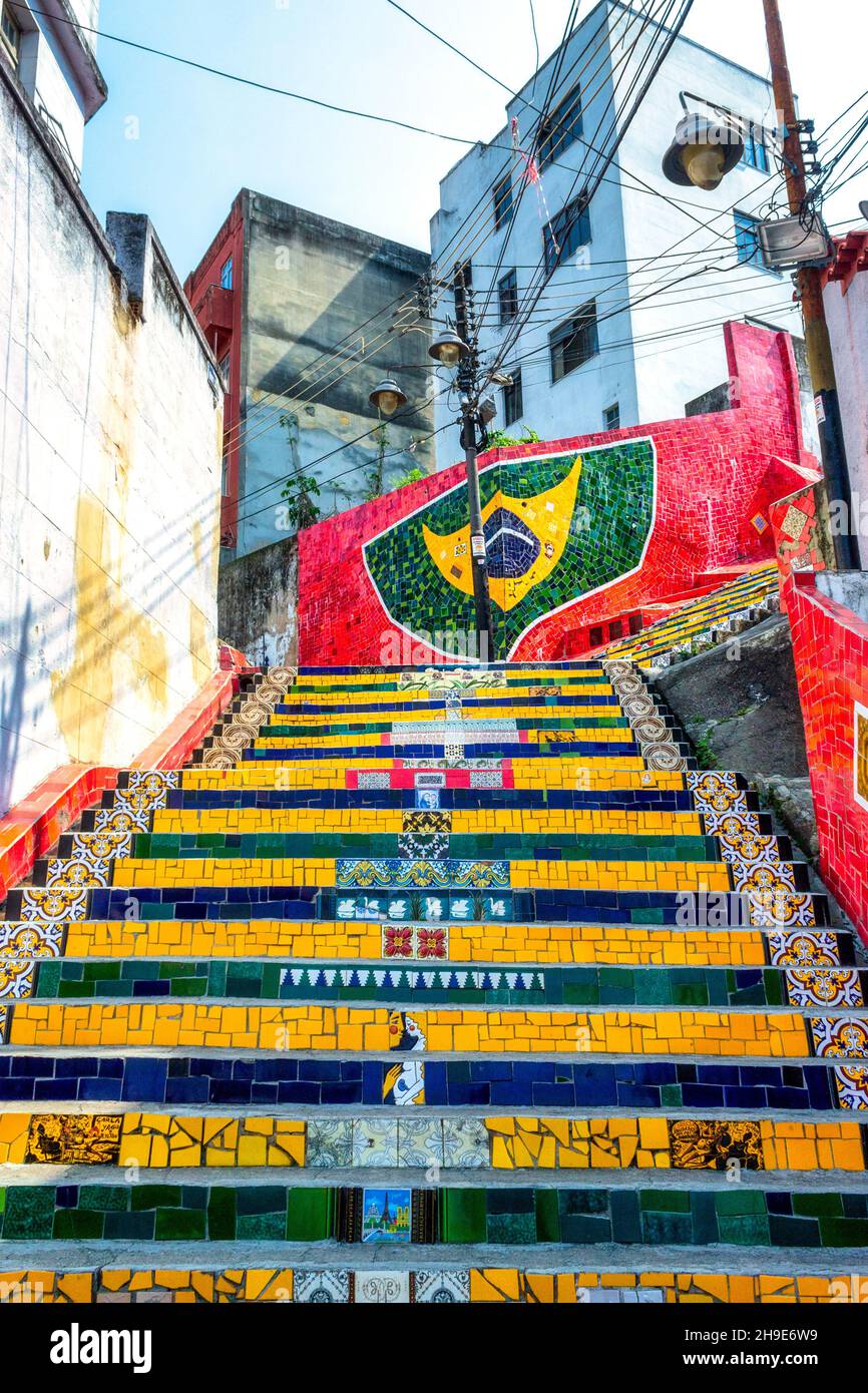 Selaron Steps, Rio de Janeiro, Brazil Stock Photo - Alamy