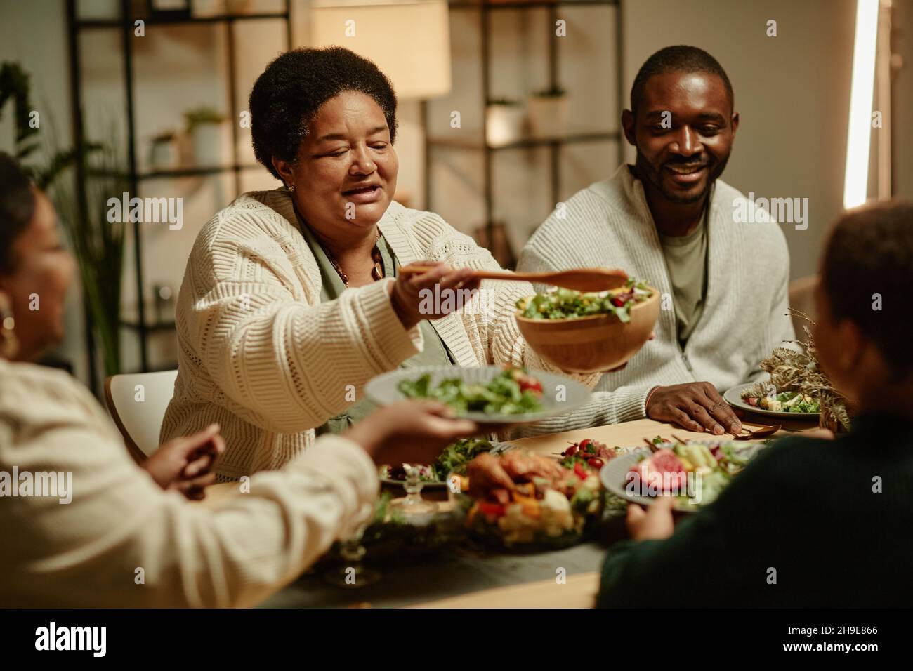 Big Family Dinner At Home