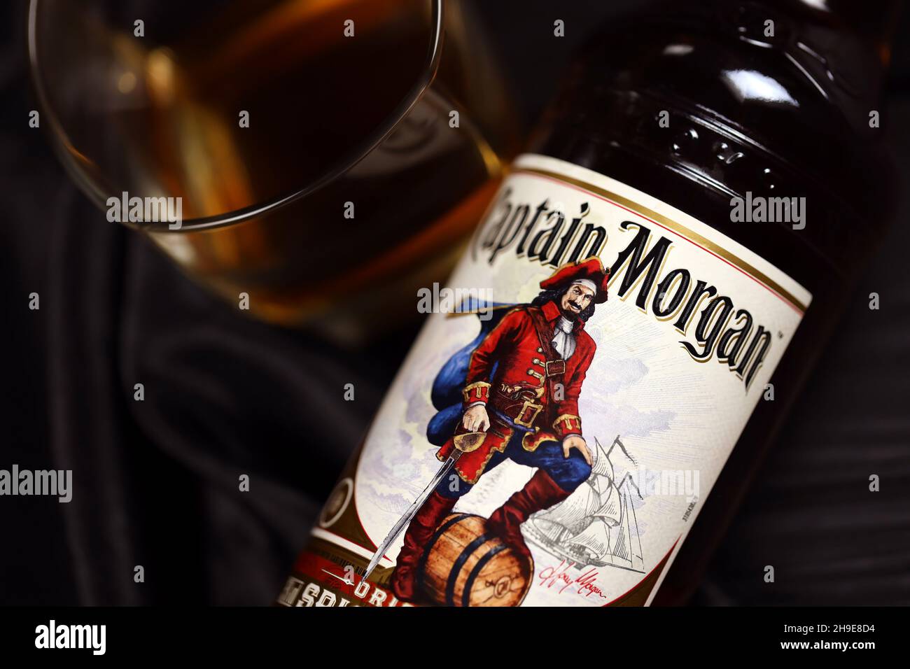 KHARKOV, UKRAINE - DECEMBER 3, 2020: Captain Morgan original spiced ...