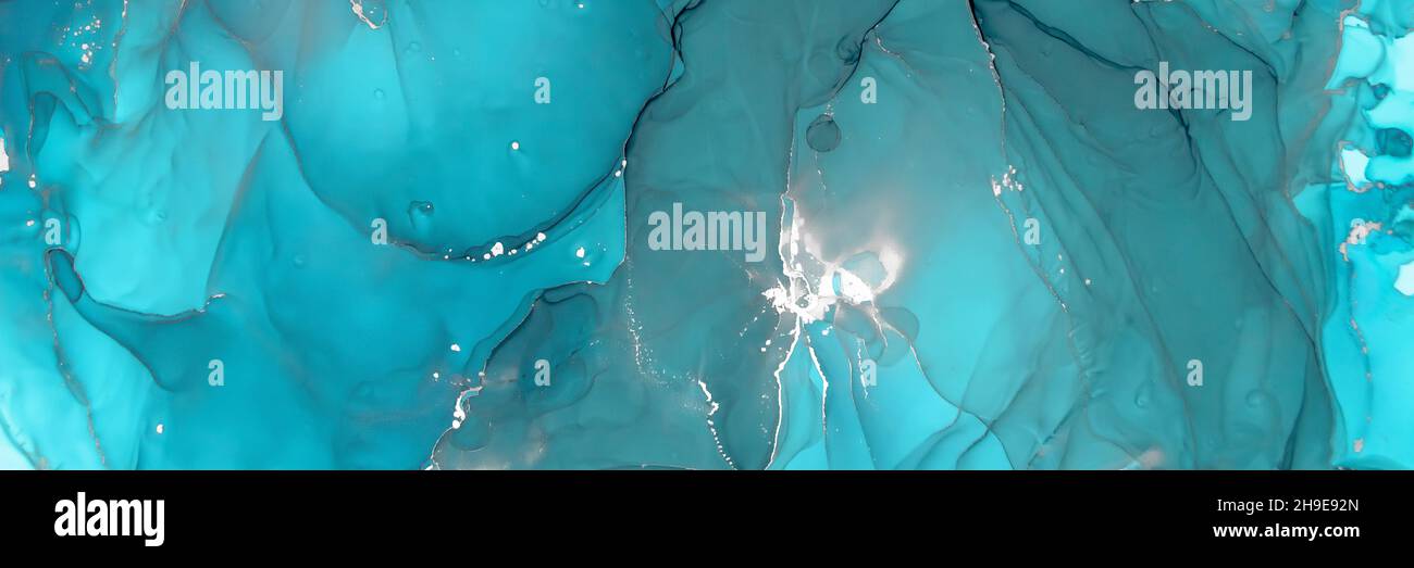Blue Ocean Abstract. Modern Color Liquid Stock Photo - Alamy