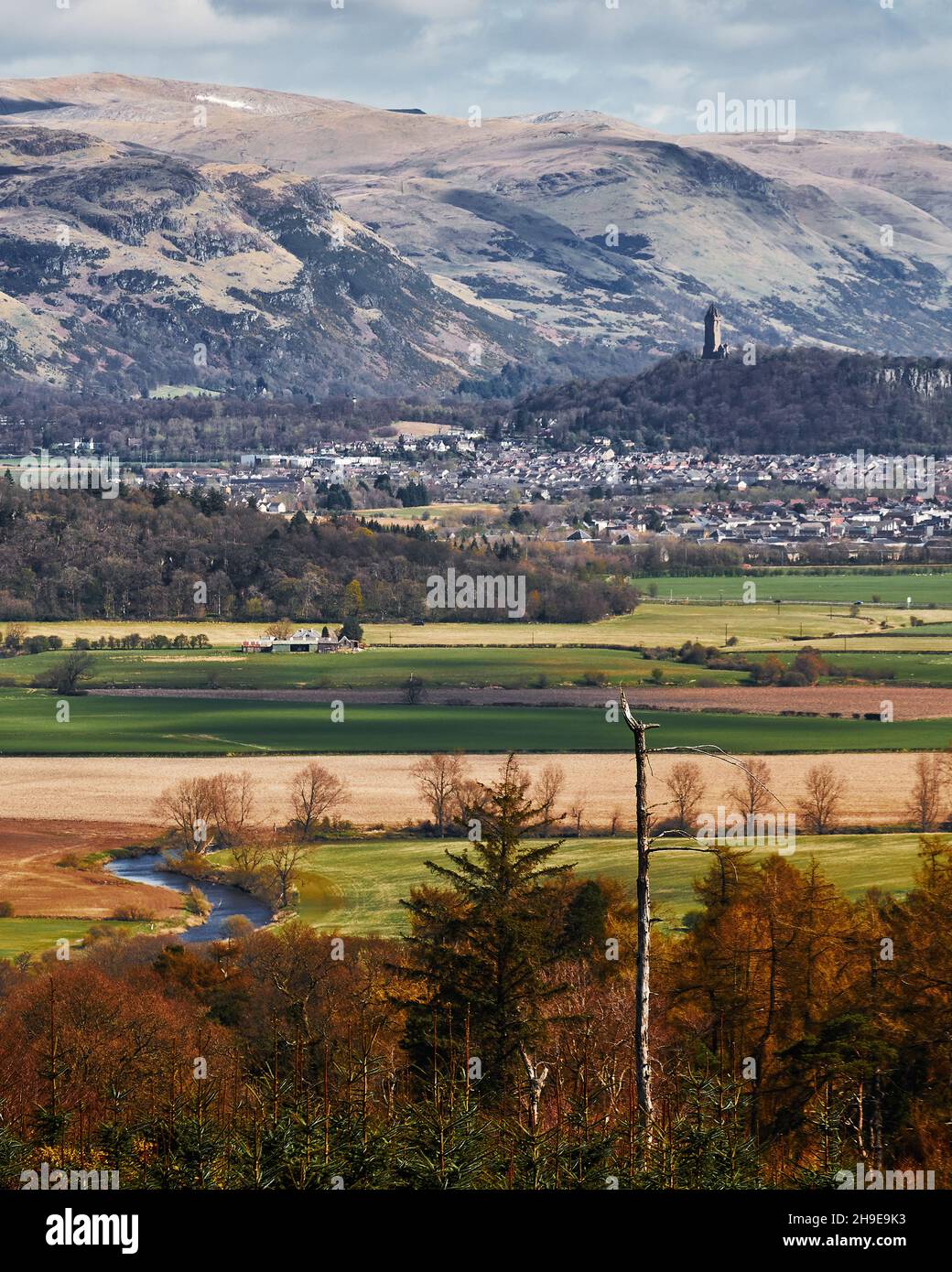 Vertical shot of the Stirling city in central Scotland Stock Photo - Alamy