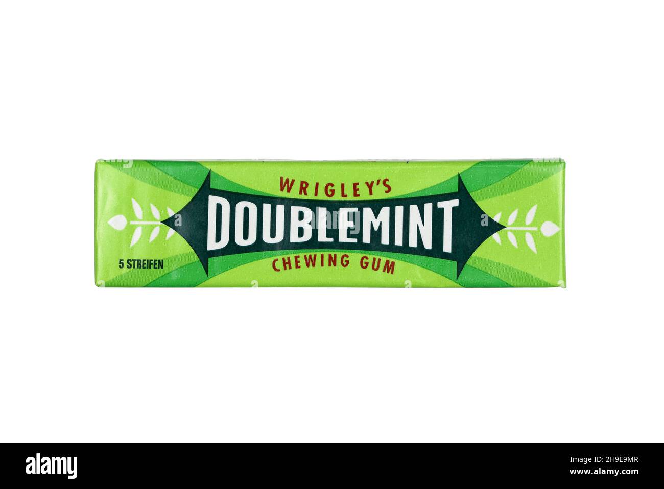 KHARKOV, UKRAINE - FEBRUARY 14, 2021: Wrigleys Doublemint chewing gum ...